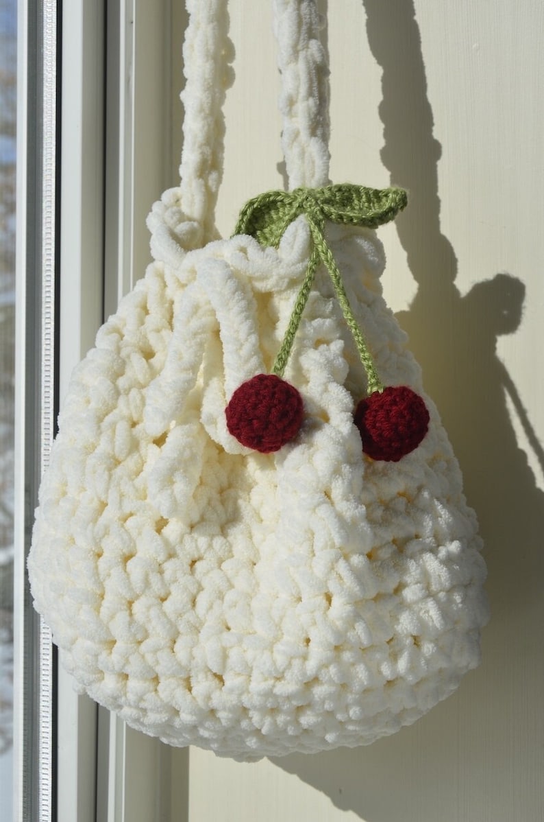 Crochet Cherry Dangle | Handmade Crochet Accessory | Crochet Charm ...