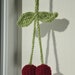 Crochet Cherry Dangle | Handmade Crochet Accessory | Crochet Charm ...
