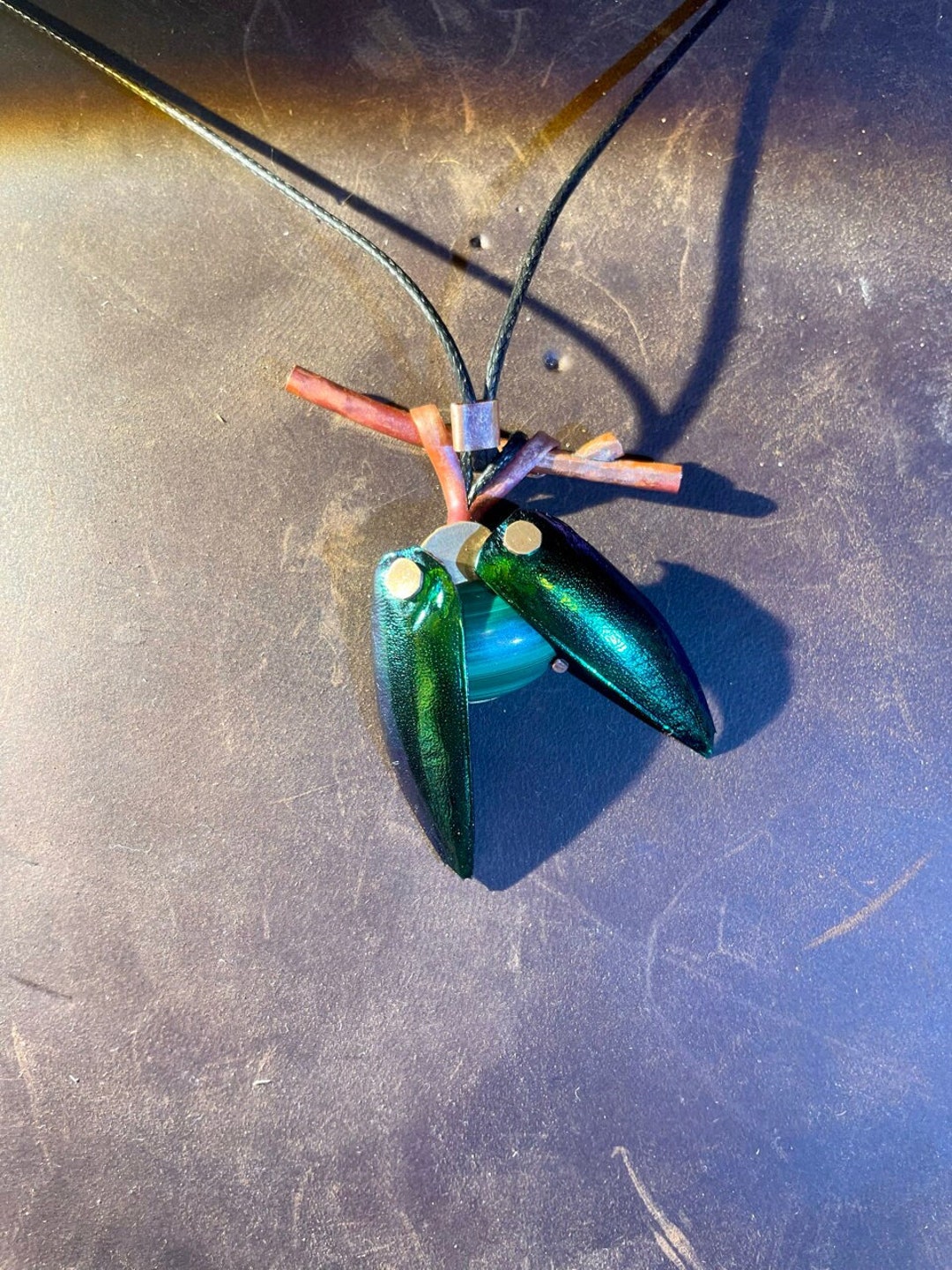 Beetle Wing Pendant - Etsy