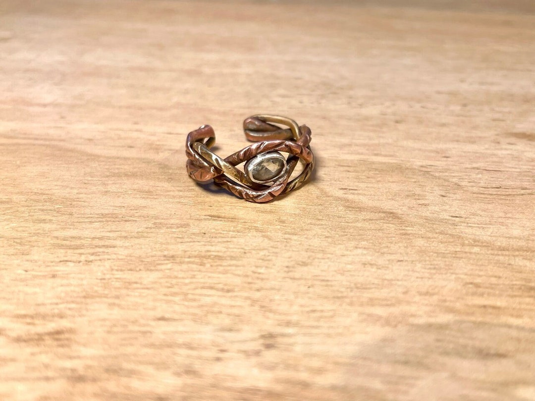 Braided Copper Brass Ring - Etsy