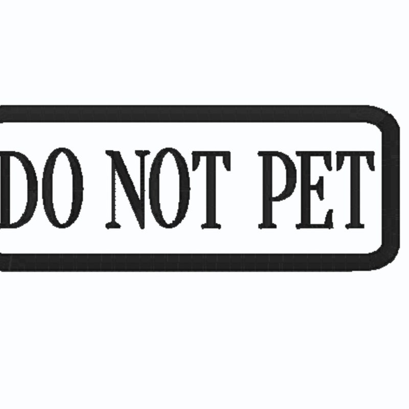 Do Not Pet Patch - Etsy