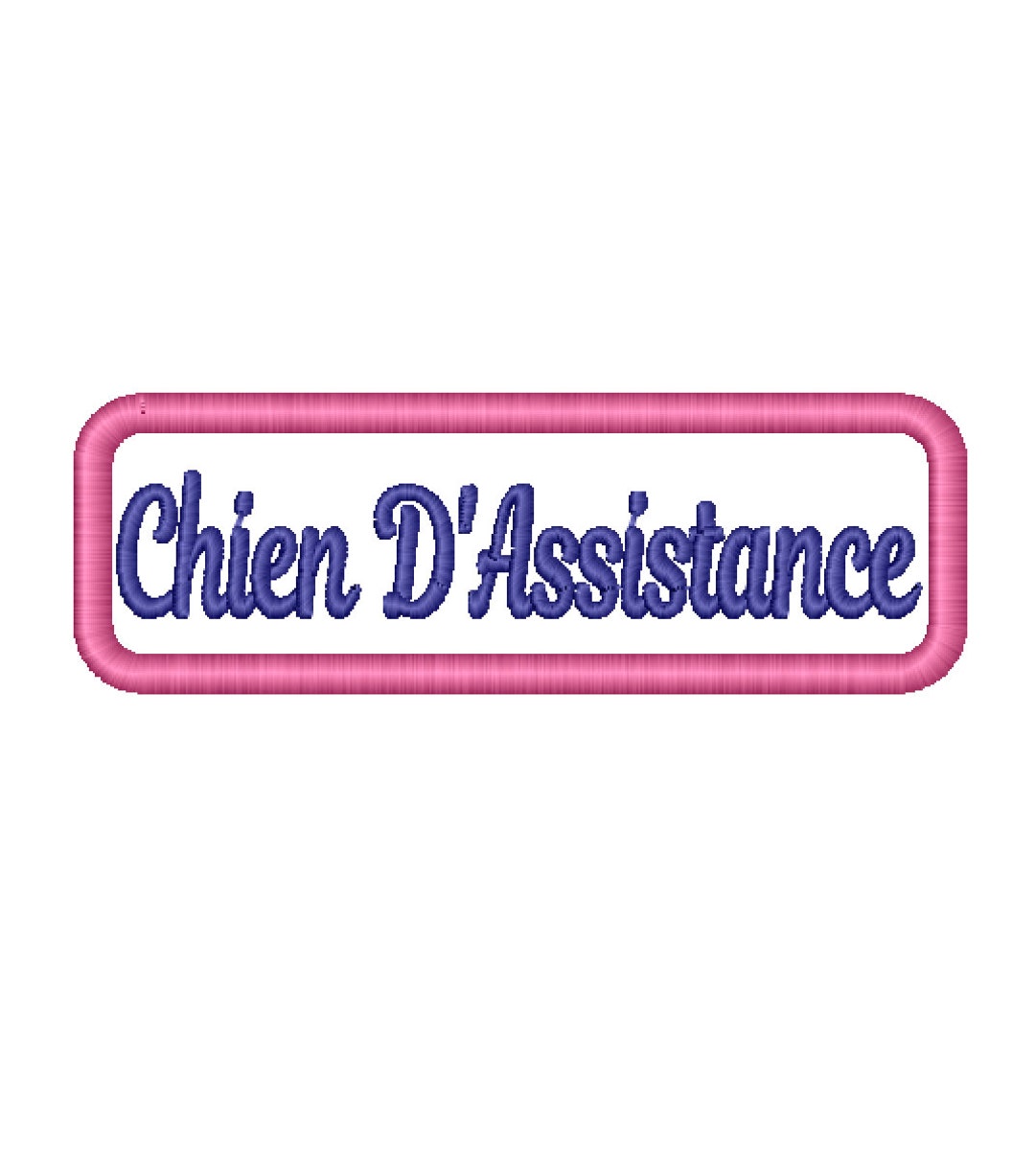Chien D'assistance Patch Embroidery File - Velcro Patch - 2x6 Size ...