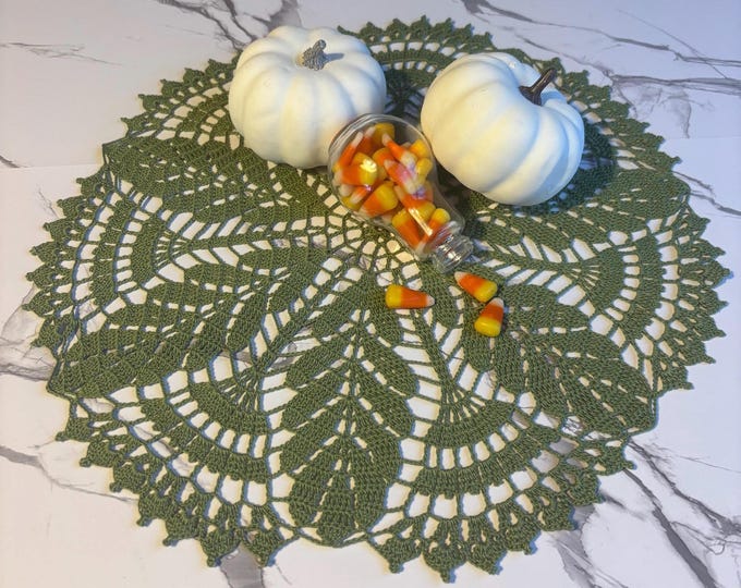 Sage Green Doily, Fall Doily, Autumn Doily, Reception Doily, Wedding ...