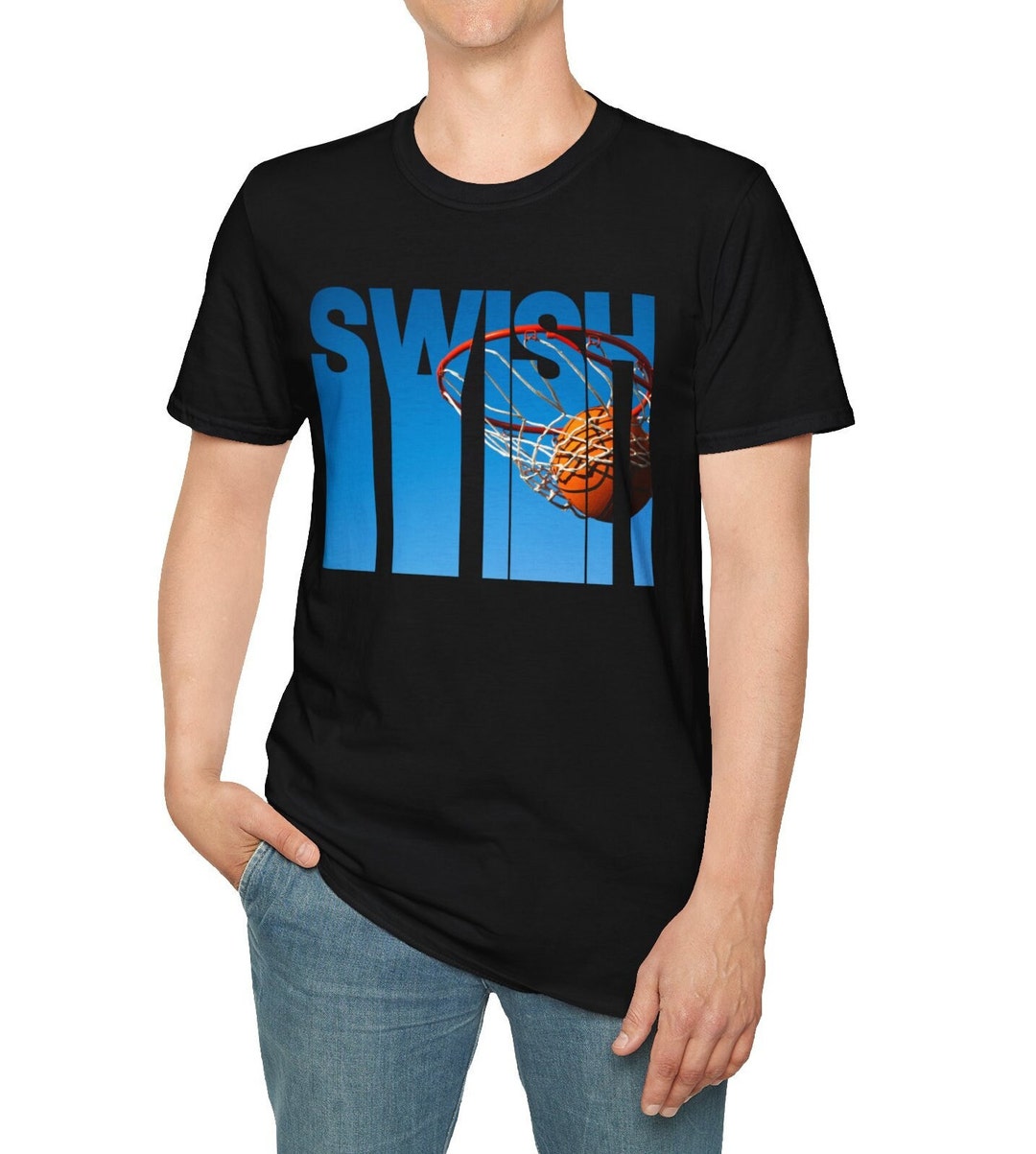 Basketball T-shirt, Swish, Game Day, Basketball Lovers, Sports Shirt ...