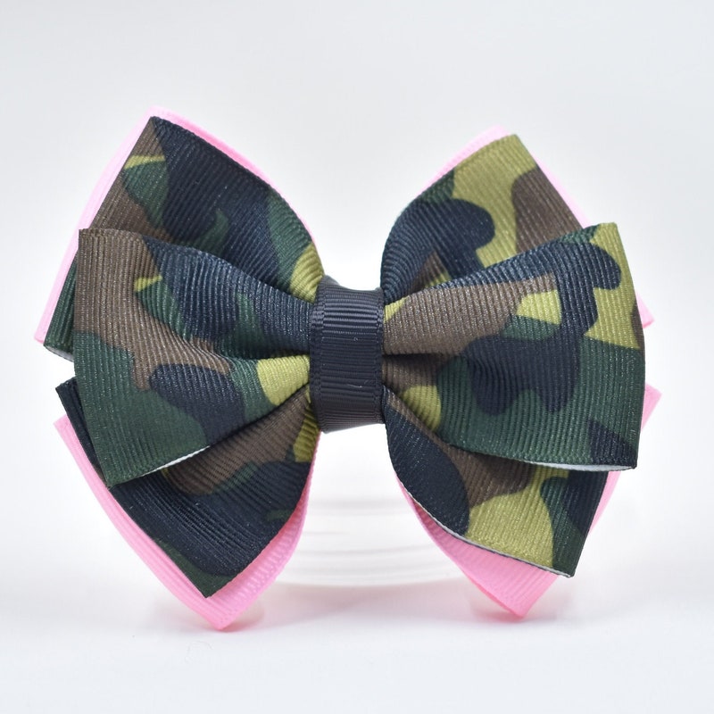 Camouflage Hair Bow - Etsy
