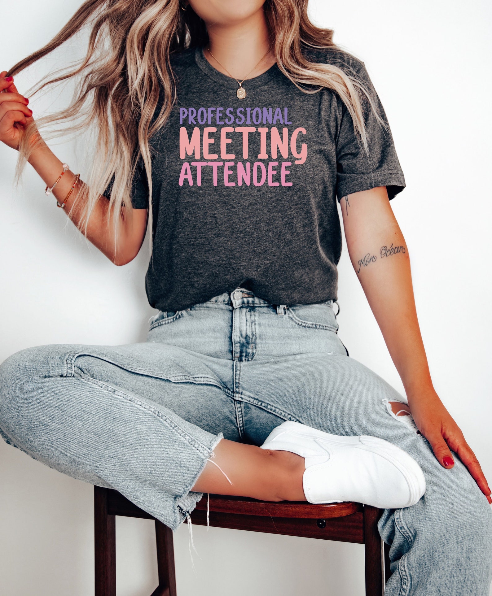 Professional Meeting Attendee T-shirt, Funny Office Tee, Corporate Joke ...