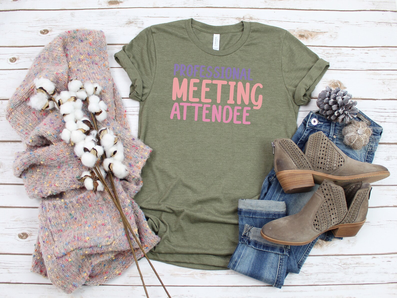 Professional Meeting Attendee T-shirt, Funny Office Tee, Corporate Joke ...