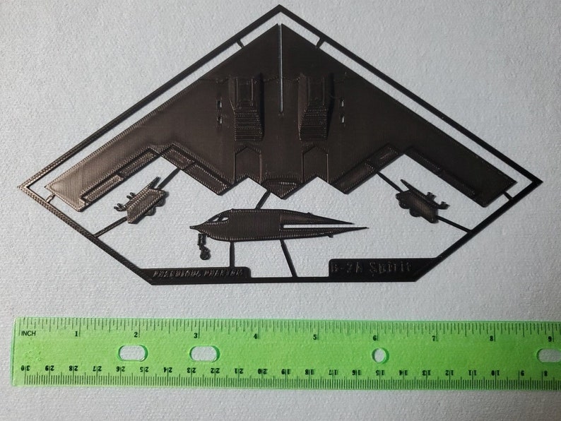 3D Printed B-2 Stealth Bomber Aircraft Kit Card Aviation Enthusiast ...