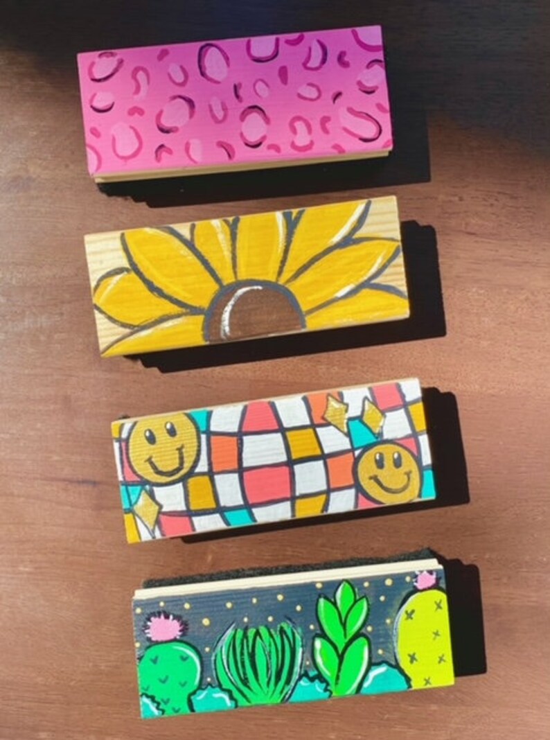 Custom Painted Teacher Erasers - Etsy