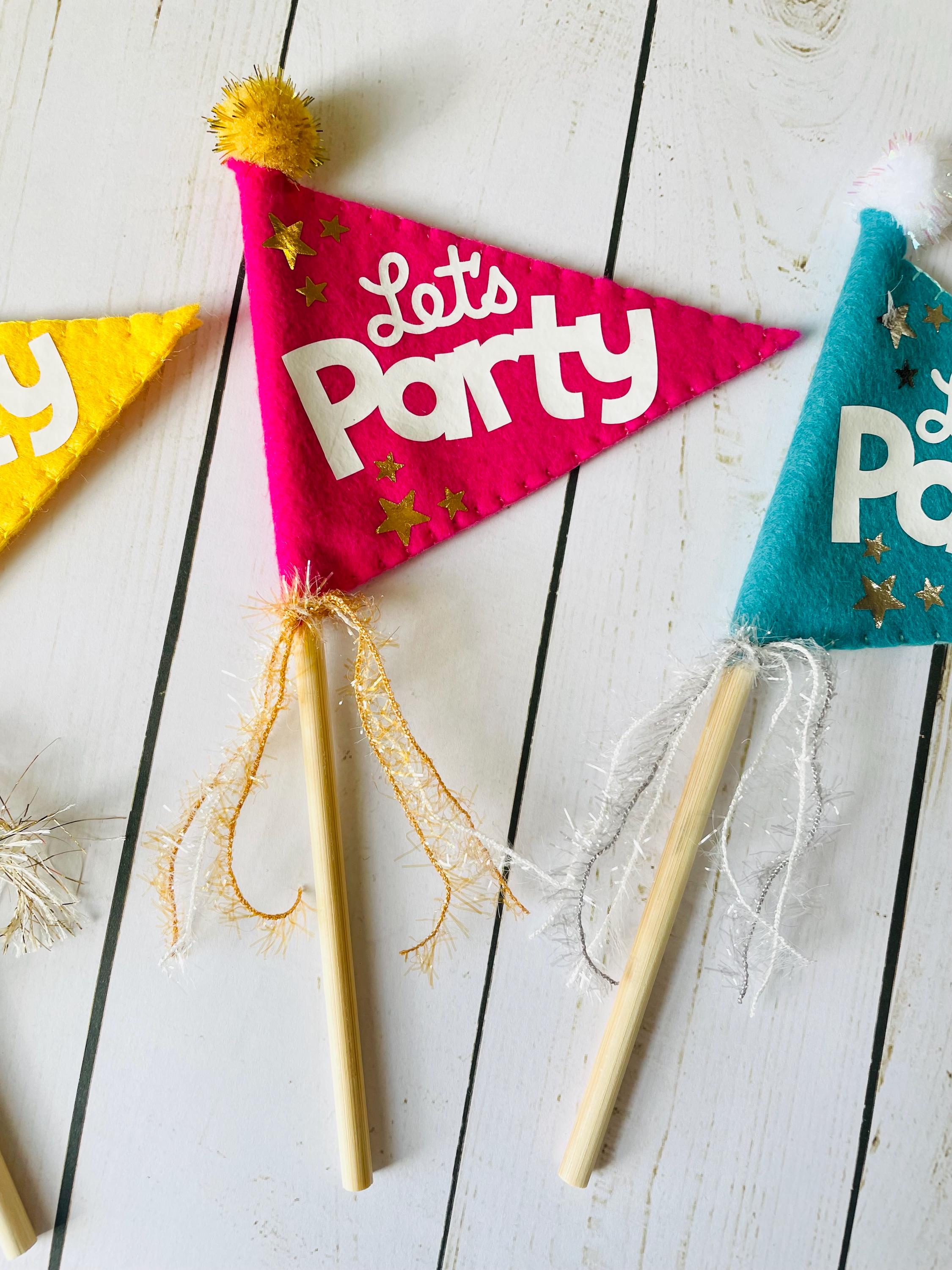 Mini Felt Pennant Flag, Small Party Decorations, Mini Birthday, Gift ...