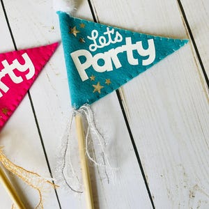 Mini Felt Pennant Flag, Small Party Decorations, Mini Birthday, Gift ...