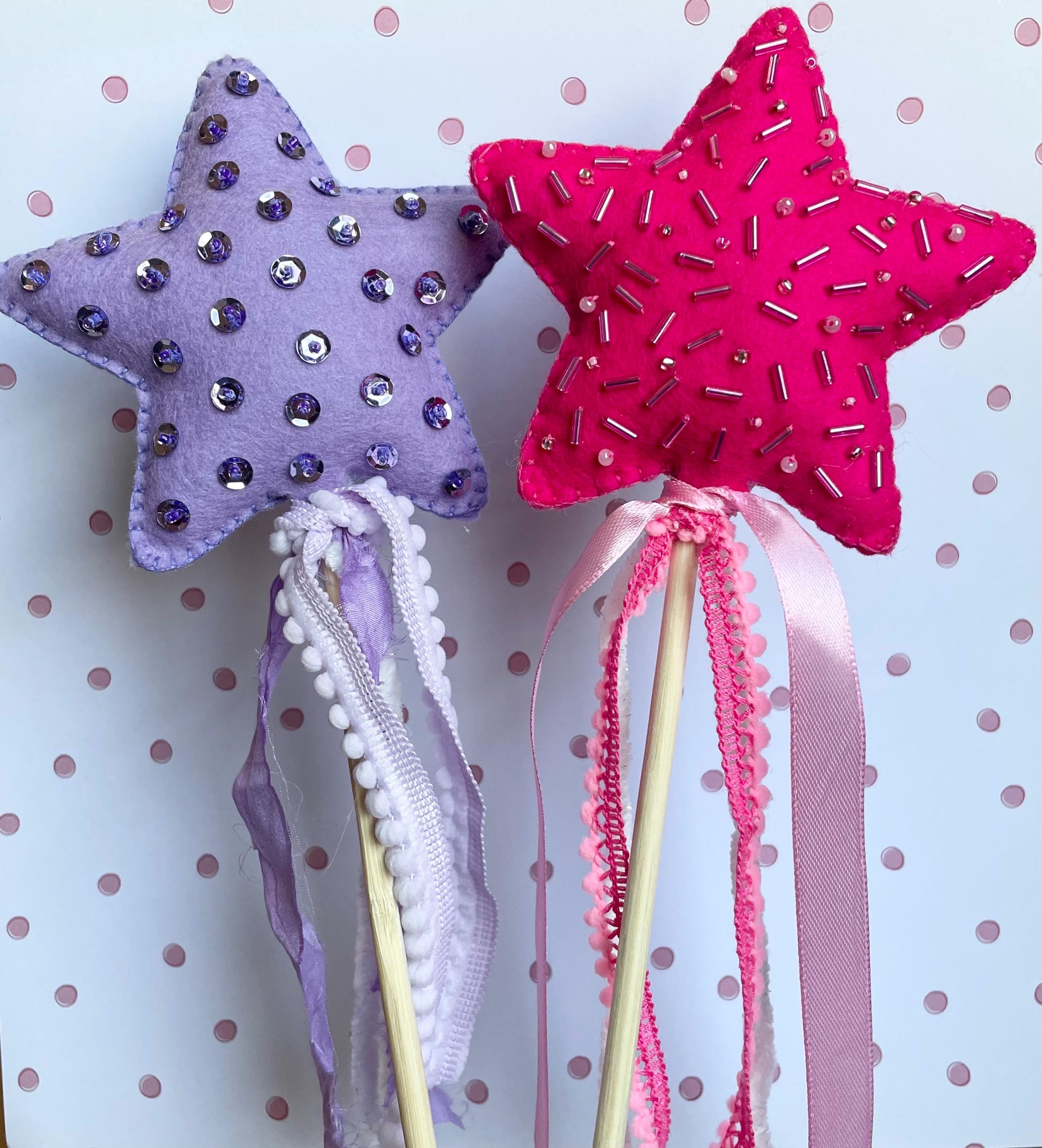 Handmade Felt Star Wand, Magical Wand, Pretent Play Wand, Felt Star ...