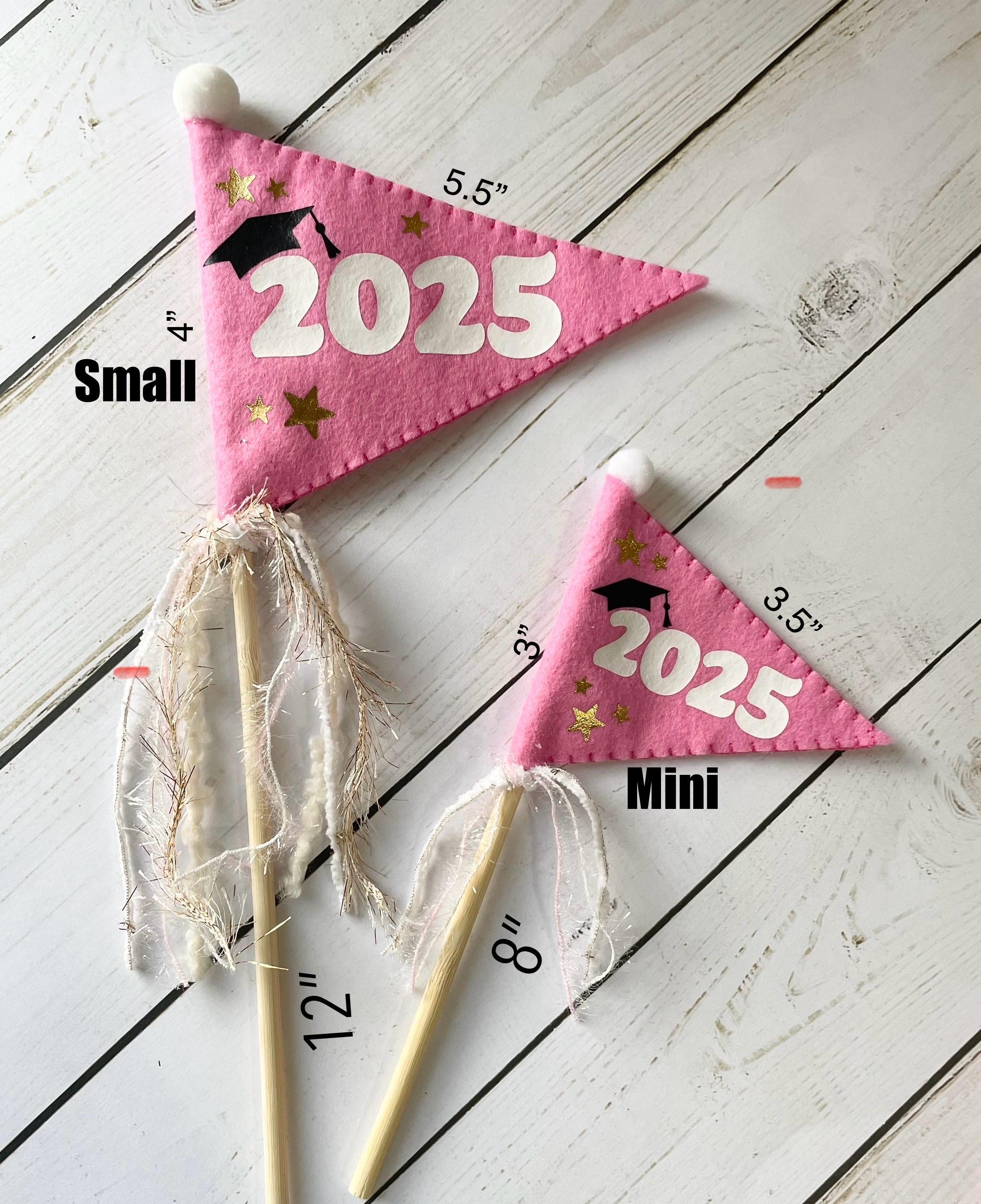 Small or Mini Graduation Felt Pennant 2025, Class of 2025 Party Decor ...