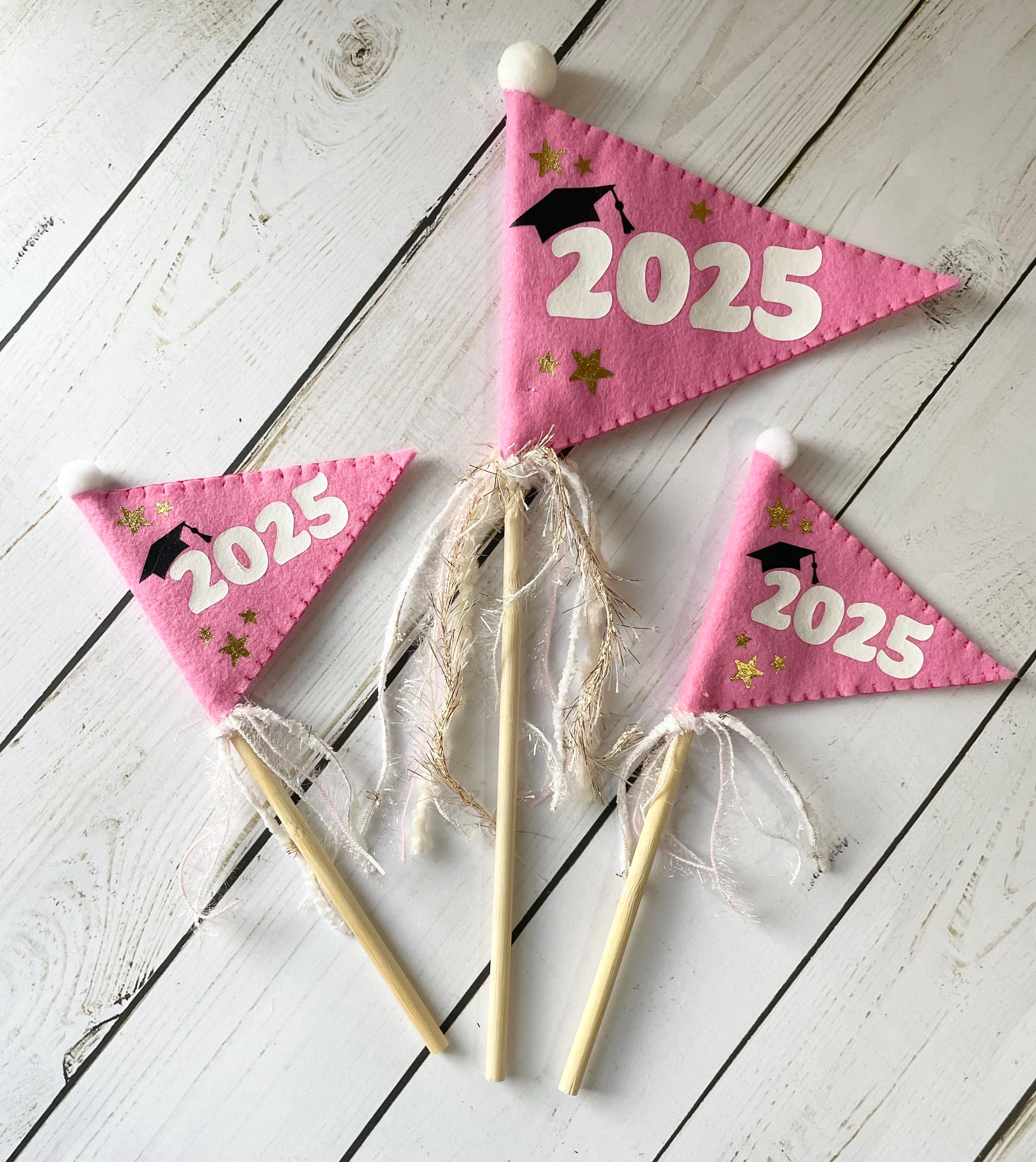 Small or Mini Graduation Felt Pennant 2025, Class of 2025 Party Decor ...
