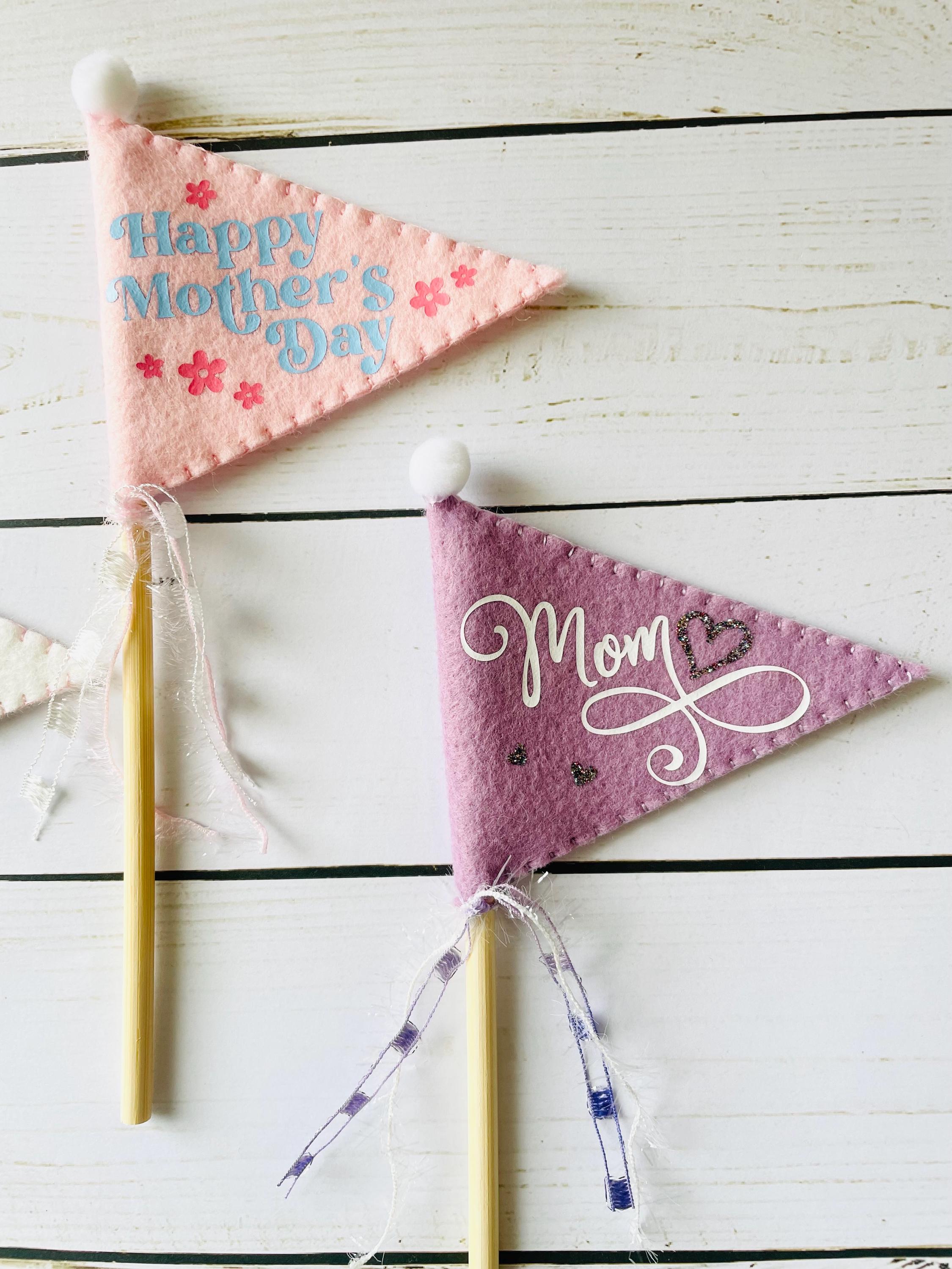 Mother’s Day Flag, Mini Felt Pennant, Mini Decorations, Mini Felt ...