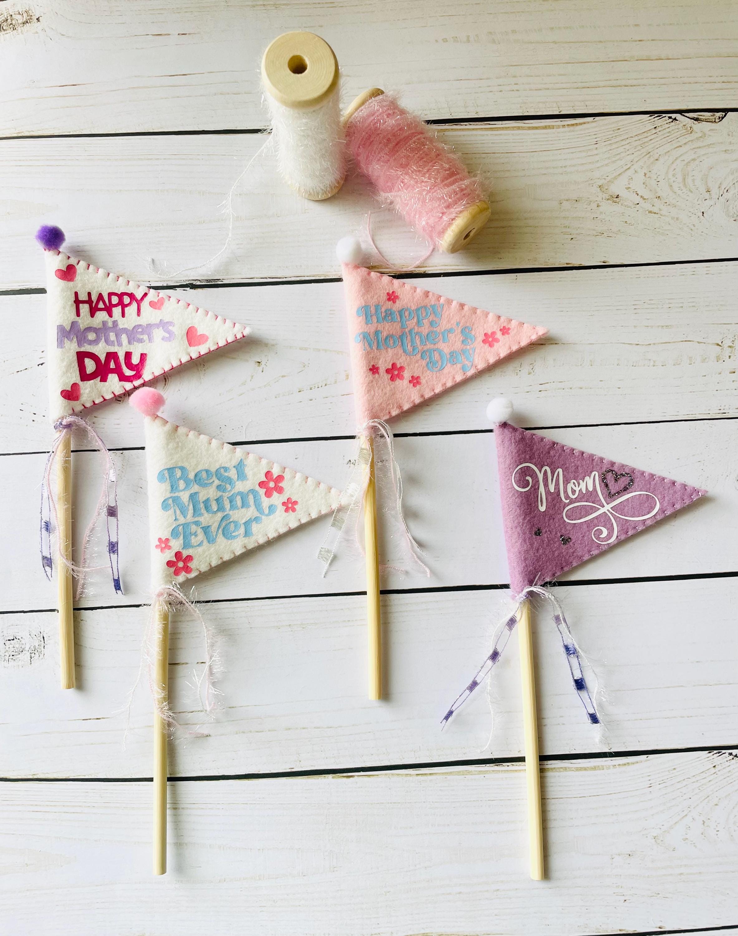 Mother’s Day Flag, Mini Felt Pennant, Mini Decorations, Mini Felt ...