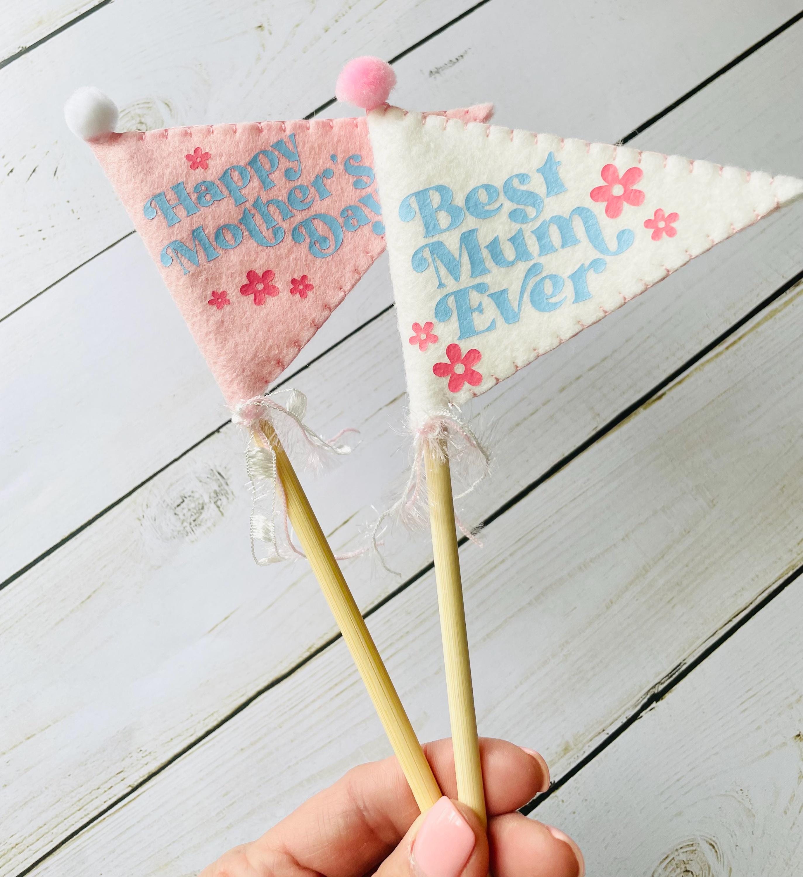Mother’s Day Flag, Mini Felt Pennant, Mini Decorations, Mini Felt ...