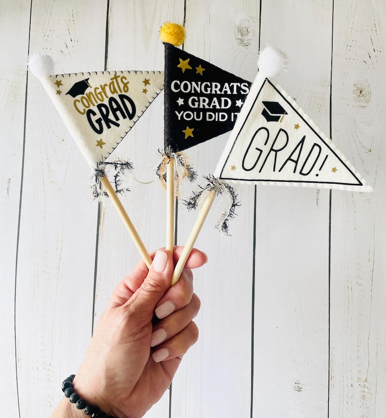 Graduation Felt Mini Pennant 2026, Class of 2026 Party Decor ...