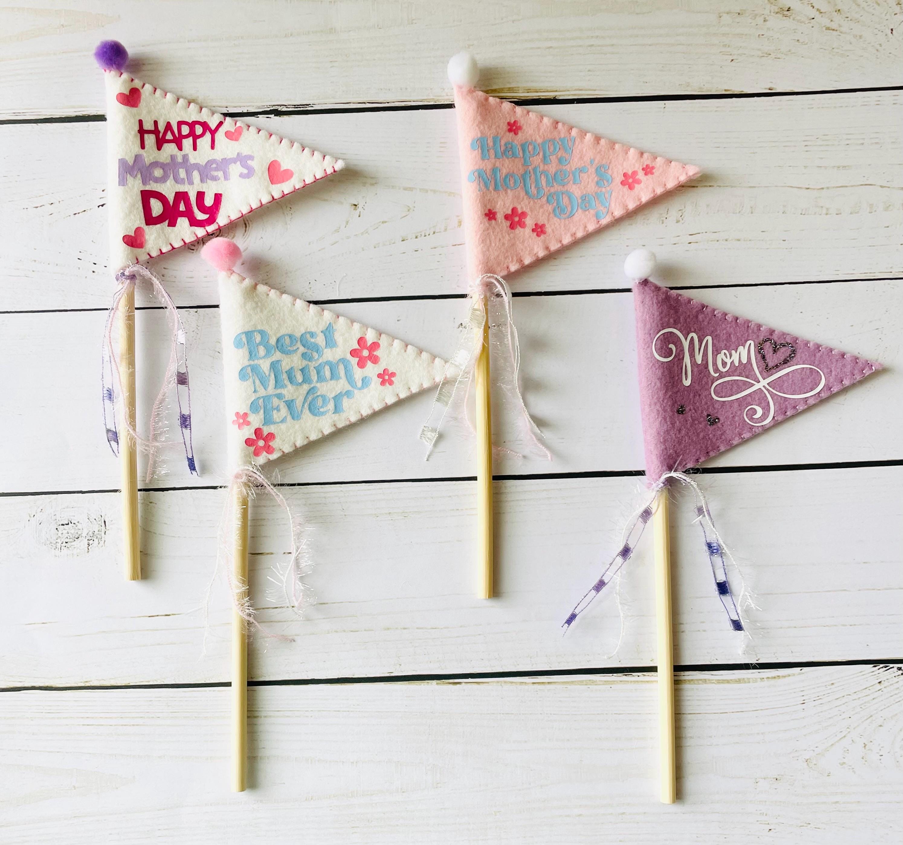 Mother’s Day Flag, Mini Felt Pennant, Mini Decorations, Mini Felt ...