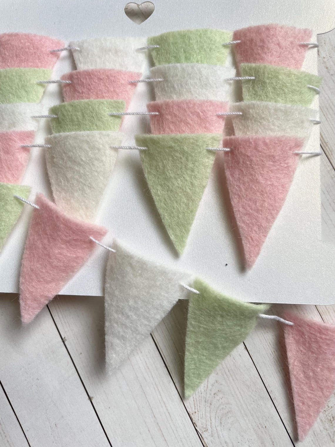 Mini Pastel Rainbow Garland, Mini Bunting, Tiny Triangle Garland, Felt ...