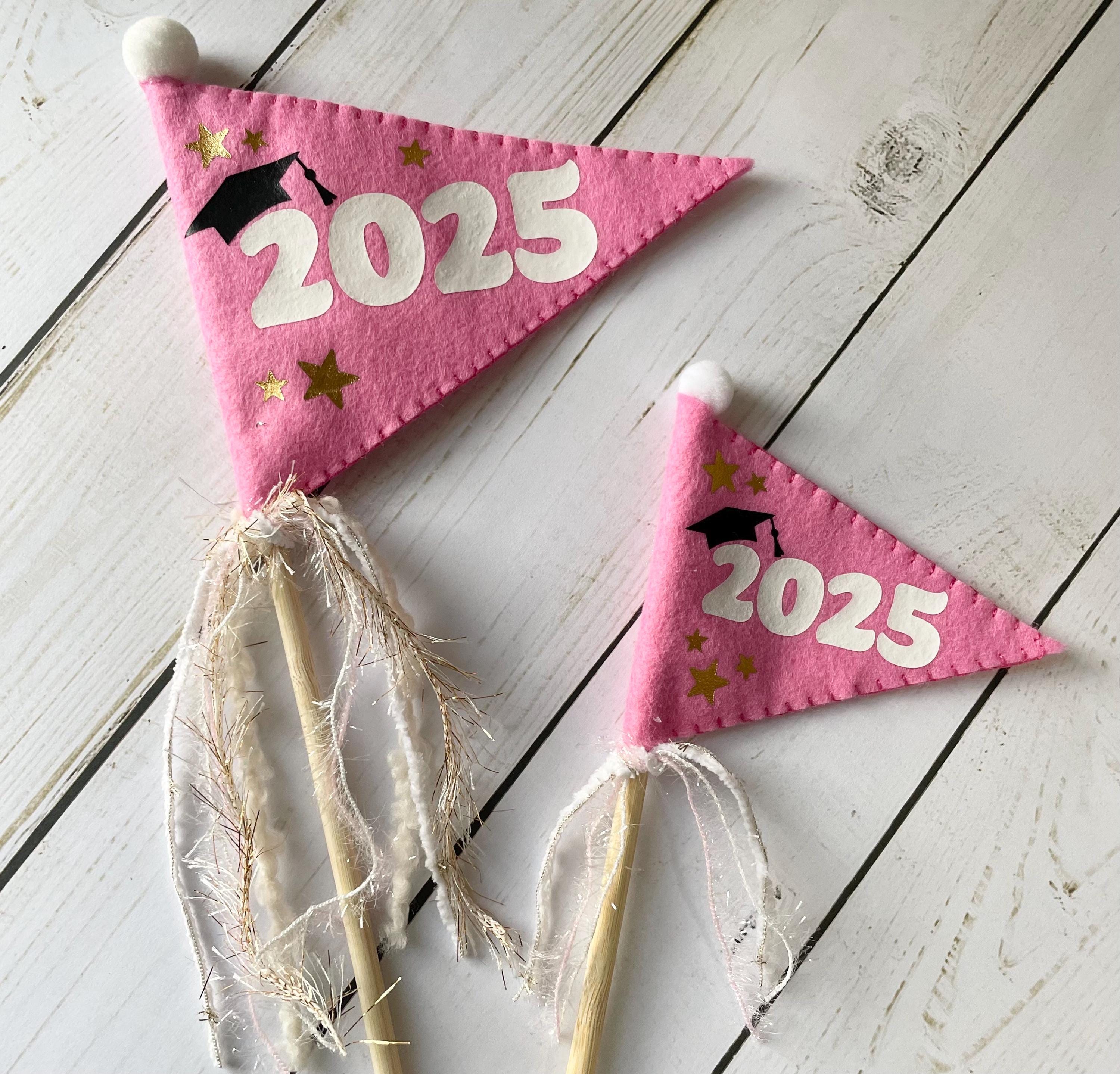 Small or Mini Graduation Felt Pennant 2025, Class of 2025 Party Decor ...