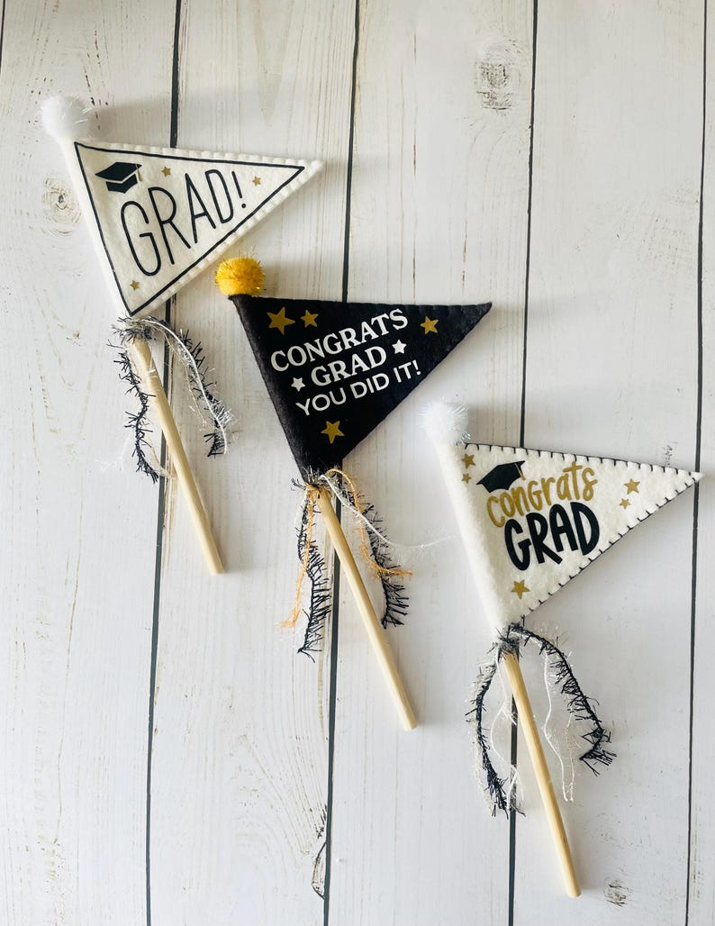 Graduation Felt Mini Pennant 2026, Class of 2026 Party Decor ...