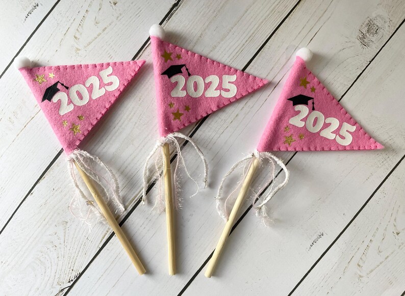 Small or Mini Graduation Felt Pennant 2025, Class of 2025 Party Decor ...