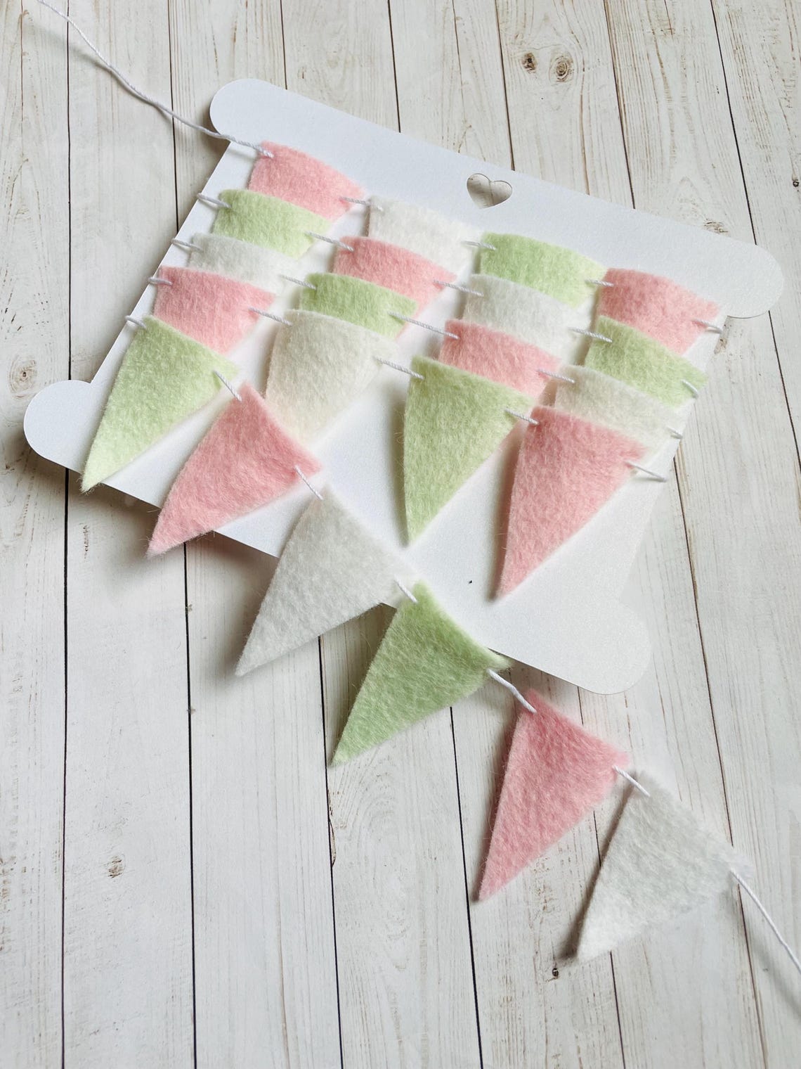 Mini Pastel Rainbow Garland, Mini Bunting, Tiny Triangle Garland, Felt ...