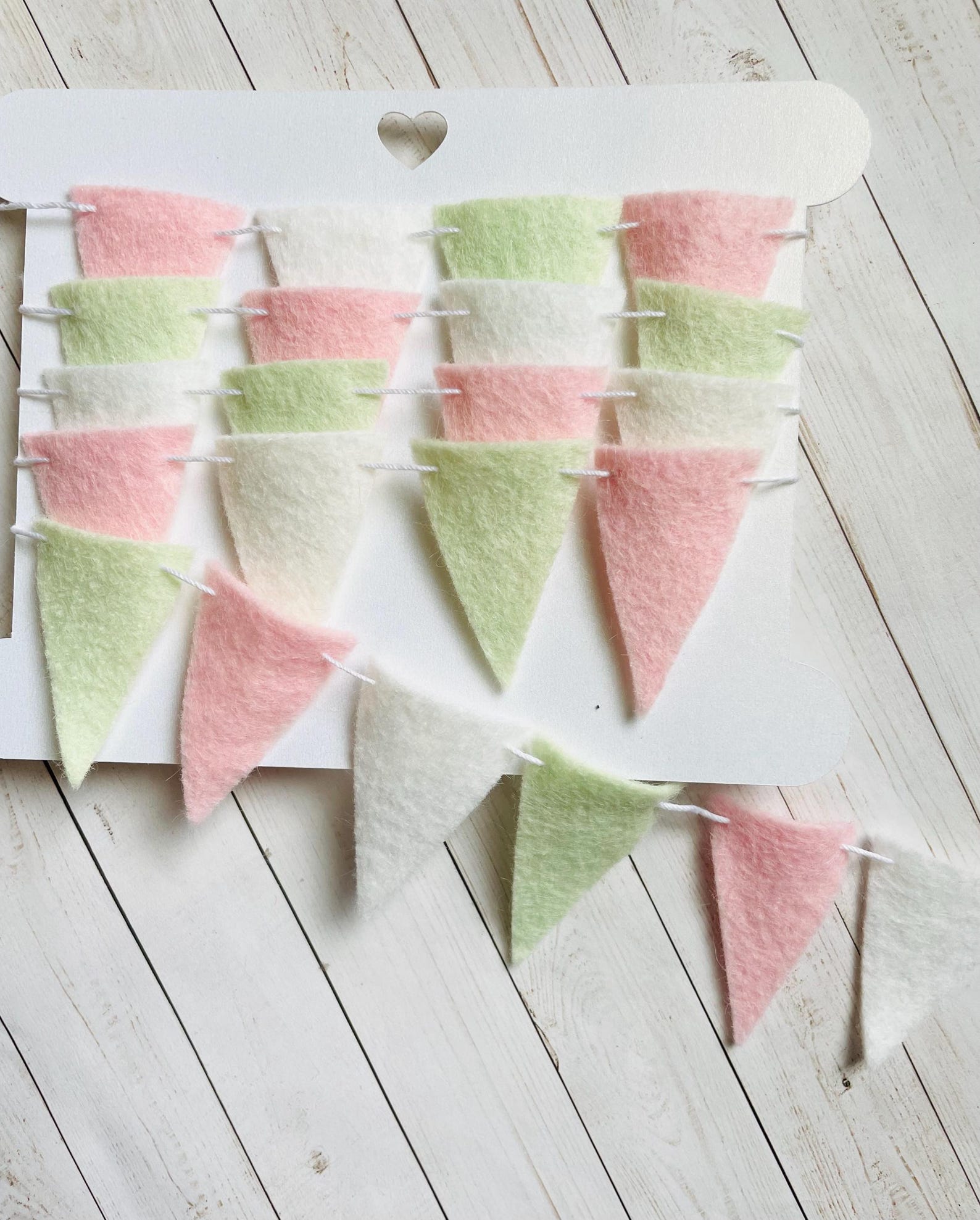 Mini Pastel Rainbow Garland, Mini Bunting, Tiny Triangle Garland, Felt ...