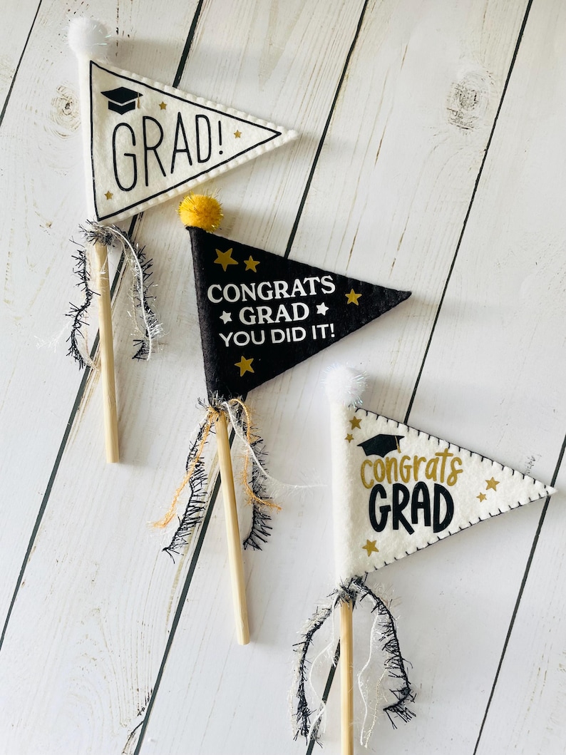 Graduation Felt Mini Pennant 2026, Class of 2026 Party Decor ...