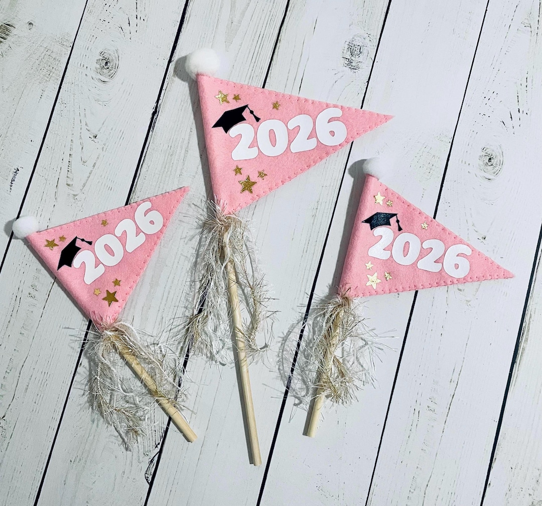Small or Mini Graduation Felt Pennant 2026, Class of 2026 Party Decor ...