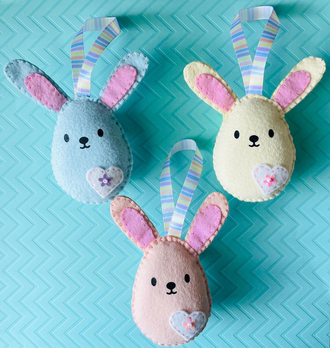Handmade Felt Easter Bunny, Easter Basket Fillers, Spring Easter Decor ...