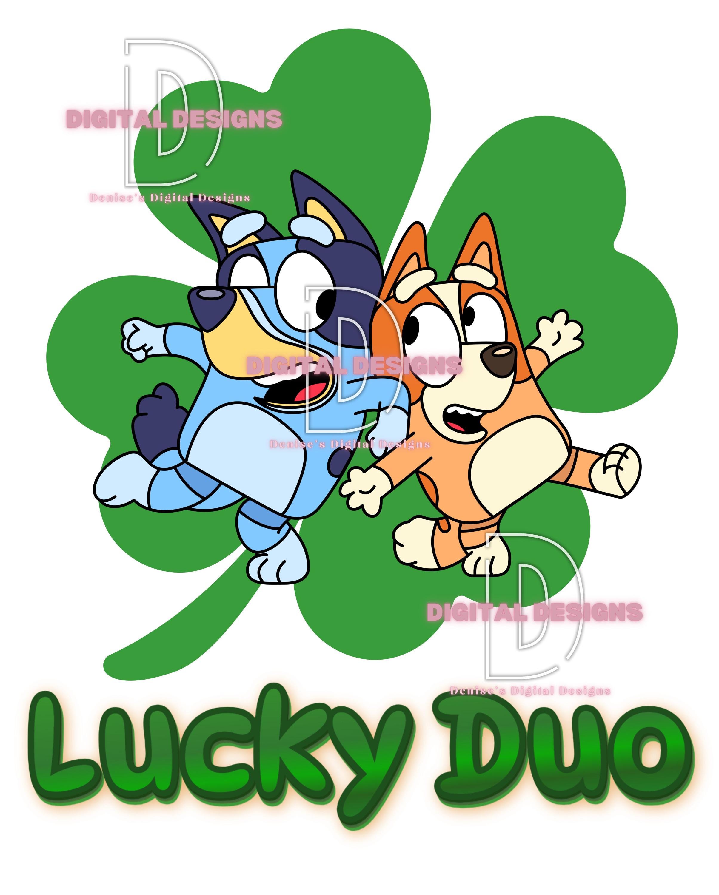 St. Patrick's Day Lucky Duo Irish Bluey PNG SVG - Etsy