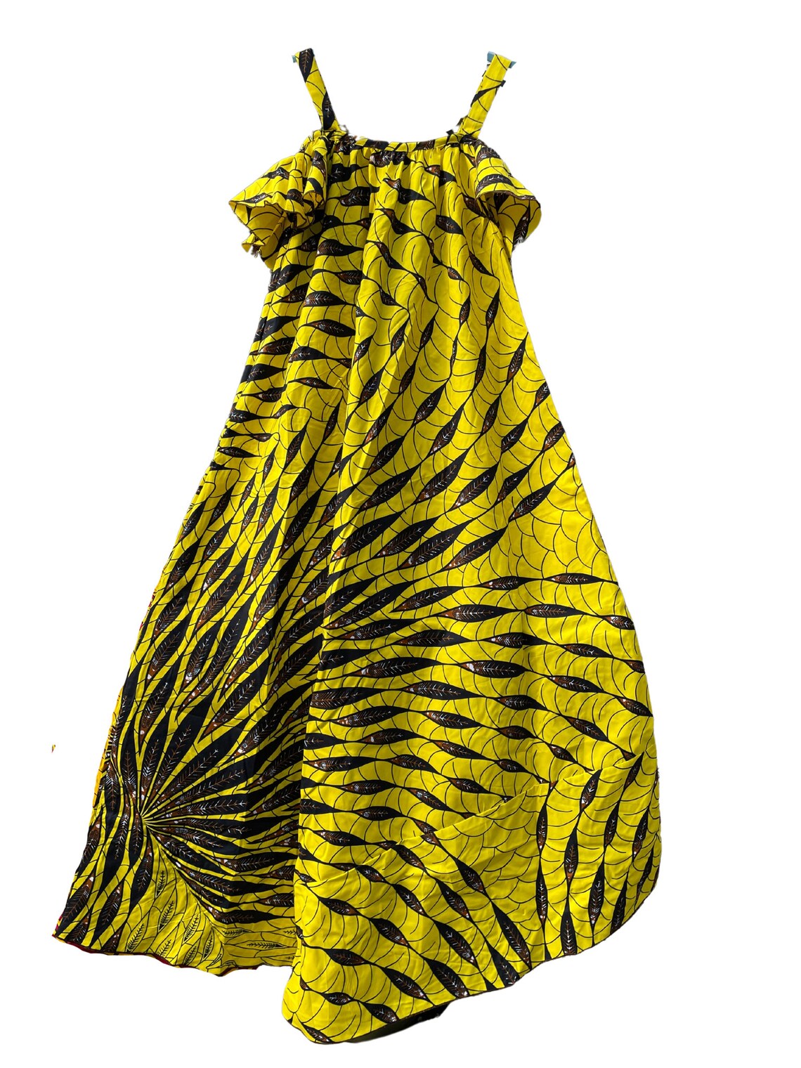 Authentic African Print Dress With Pockets - Etsy