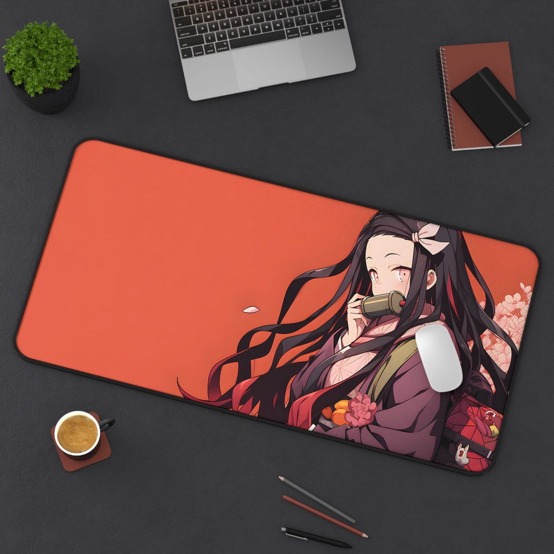 Nezuko Red Background (high-quality Desk Mat Gaming Mousepad) - Etsy