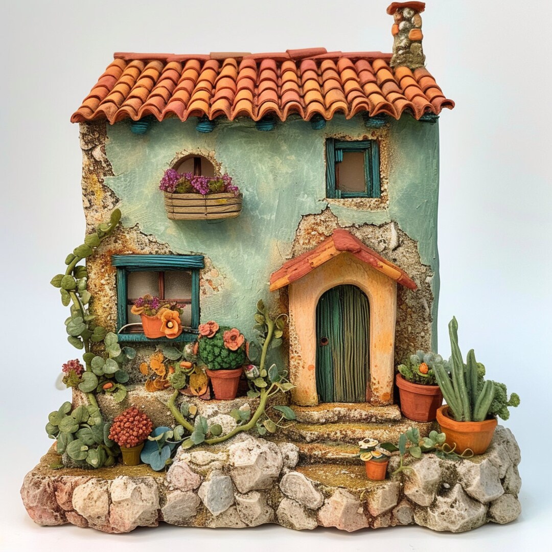 Clay Miniature Palace Houses for Regal Gardens - Etsy