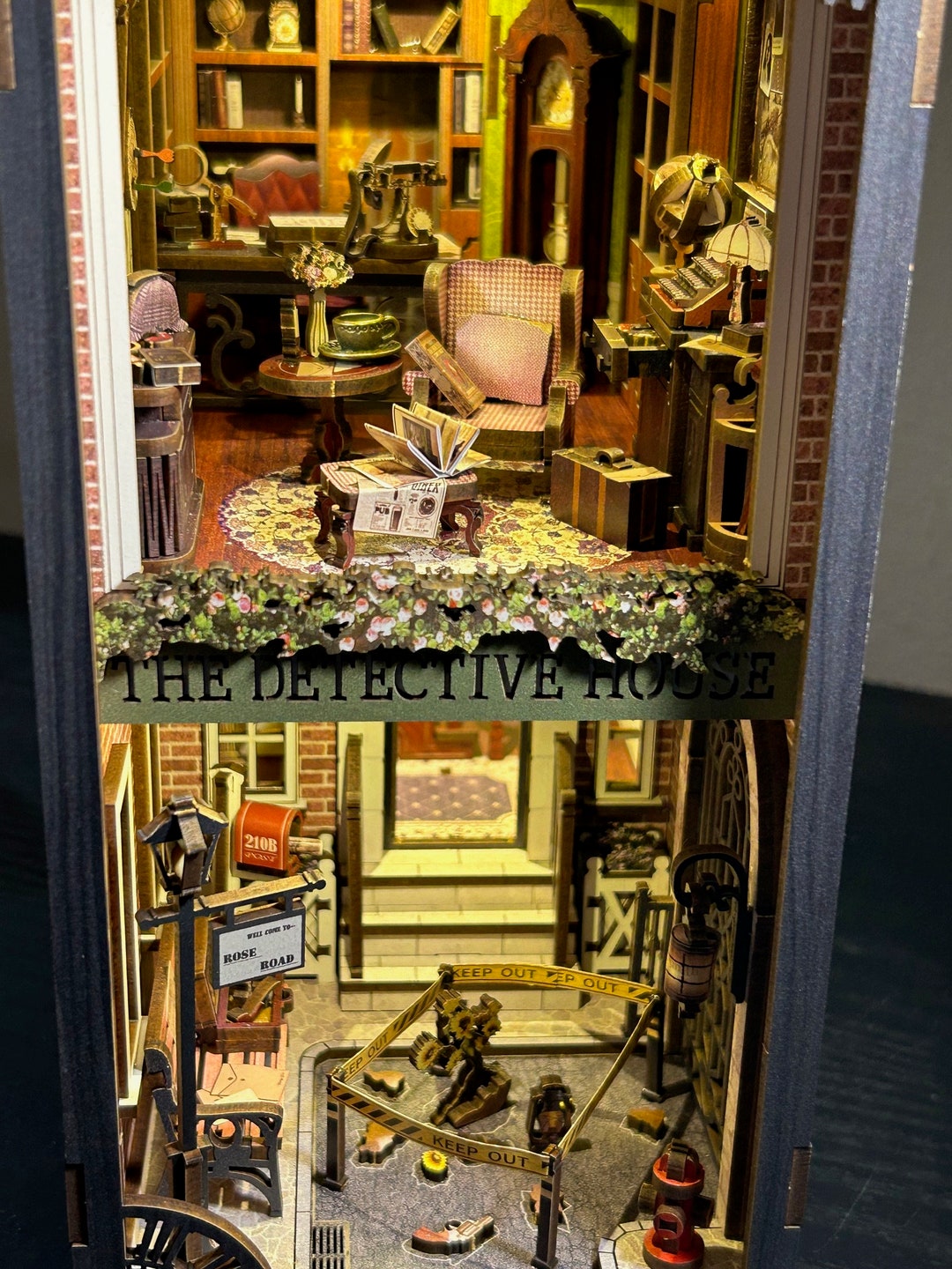 COMPLETED Book Nook with Dust Cover Rose Agency interactive Parts - Etsy