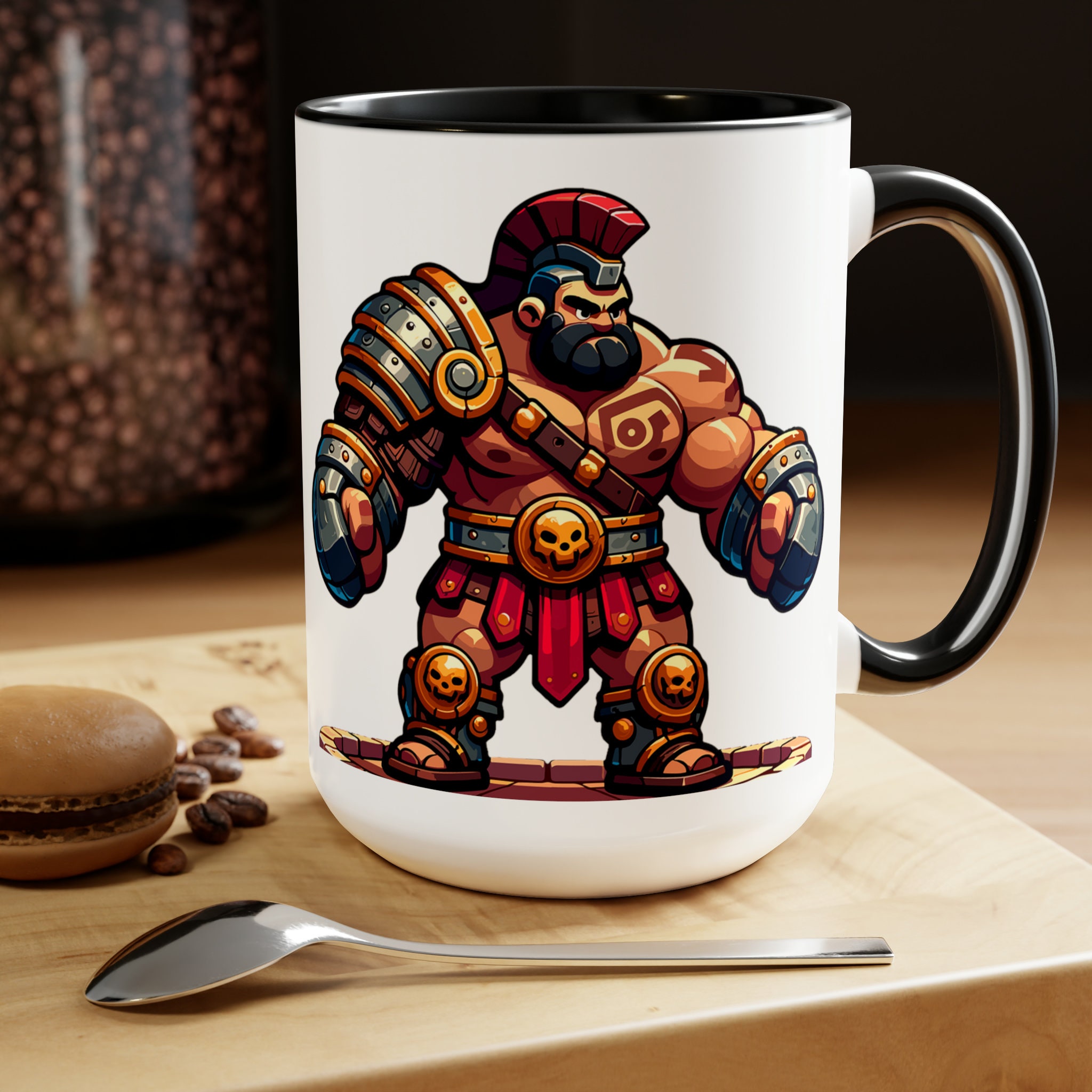 Fan Art, Dnd Fighter,two-tone Coffee Mugs, 15oz, Dnd, RPG Character ...