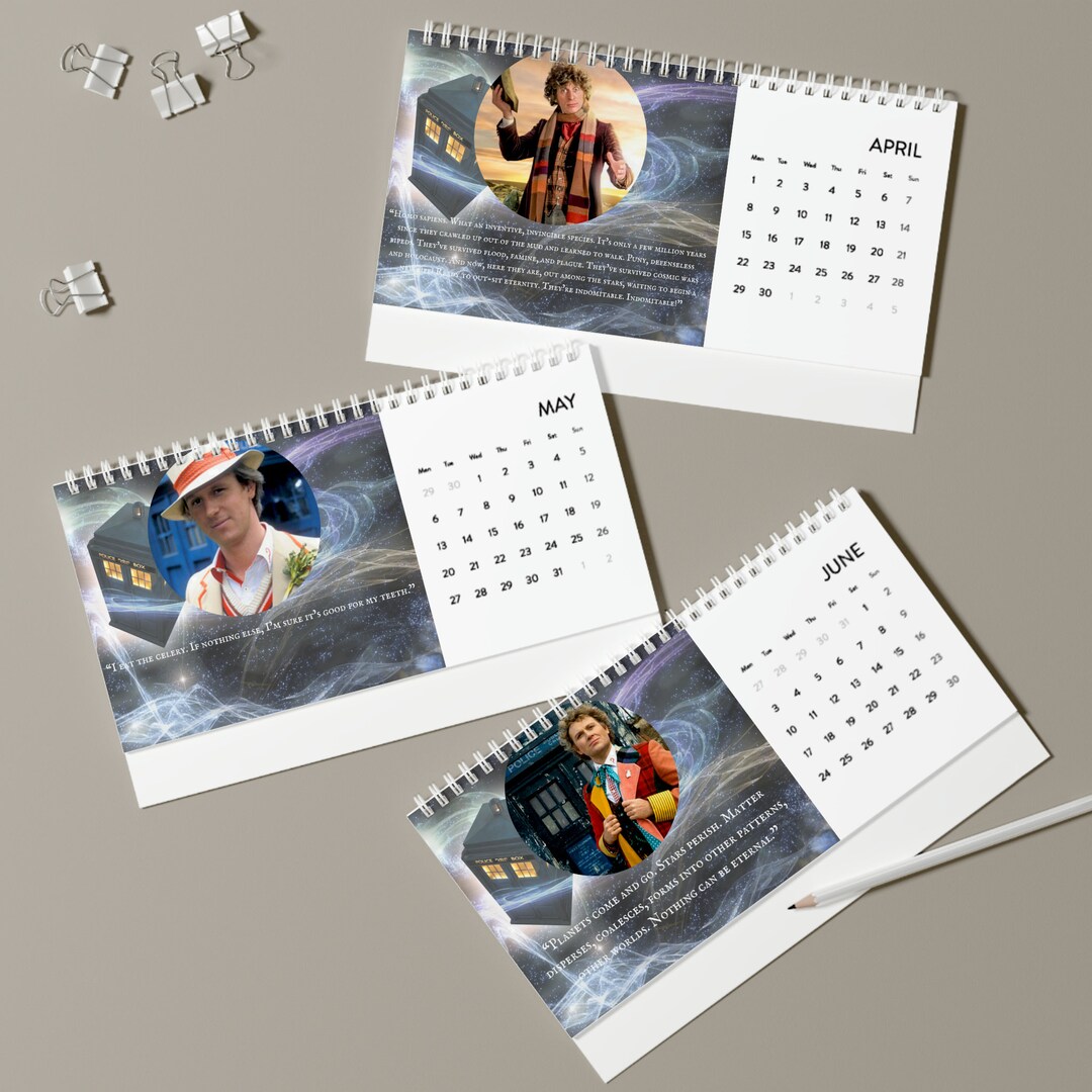 Tribute 2024 Calendar Doctor Who, Gift for Women,movie Fans,doctor Who ...