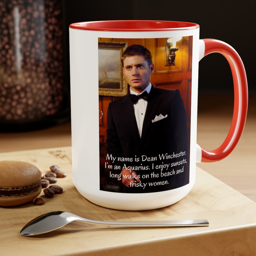 Dean Winchester, Gift for Dean Winchester Fan, Aquarius Mug ...