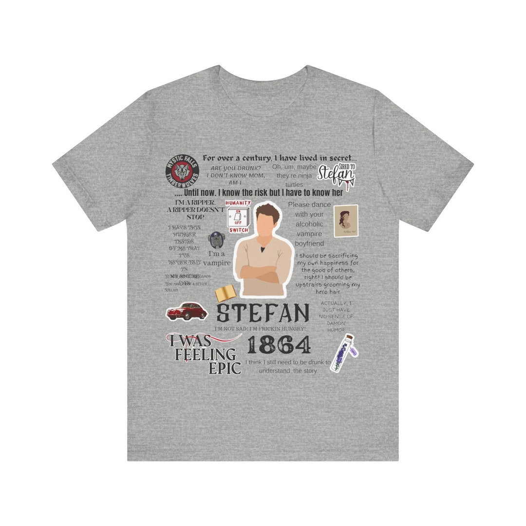 Stefan Salvatore Gift Tshirt TVD Shirt TVD Fan Gift Vampire Diaries ...