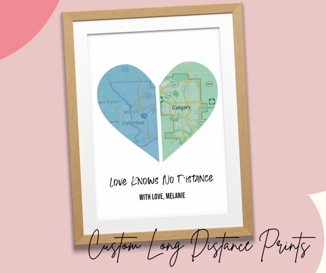 Custom Long Distance Relationship Print | Long Distance Relationship ...