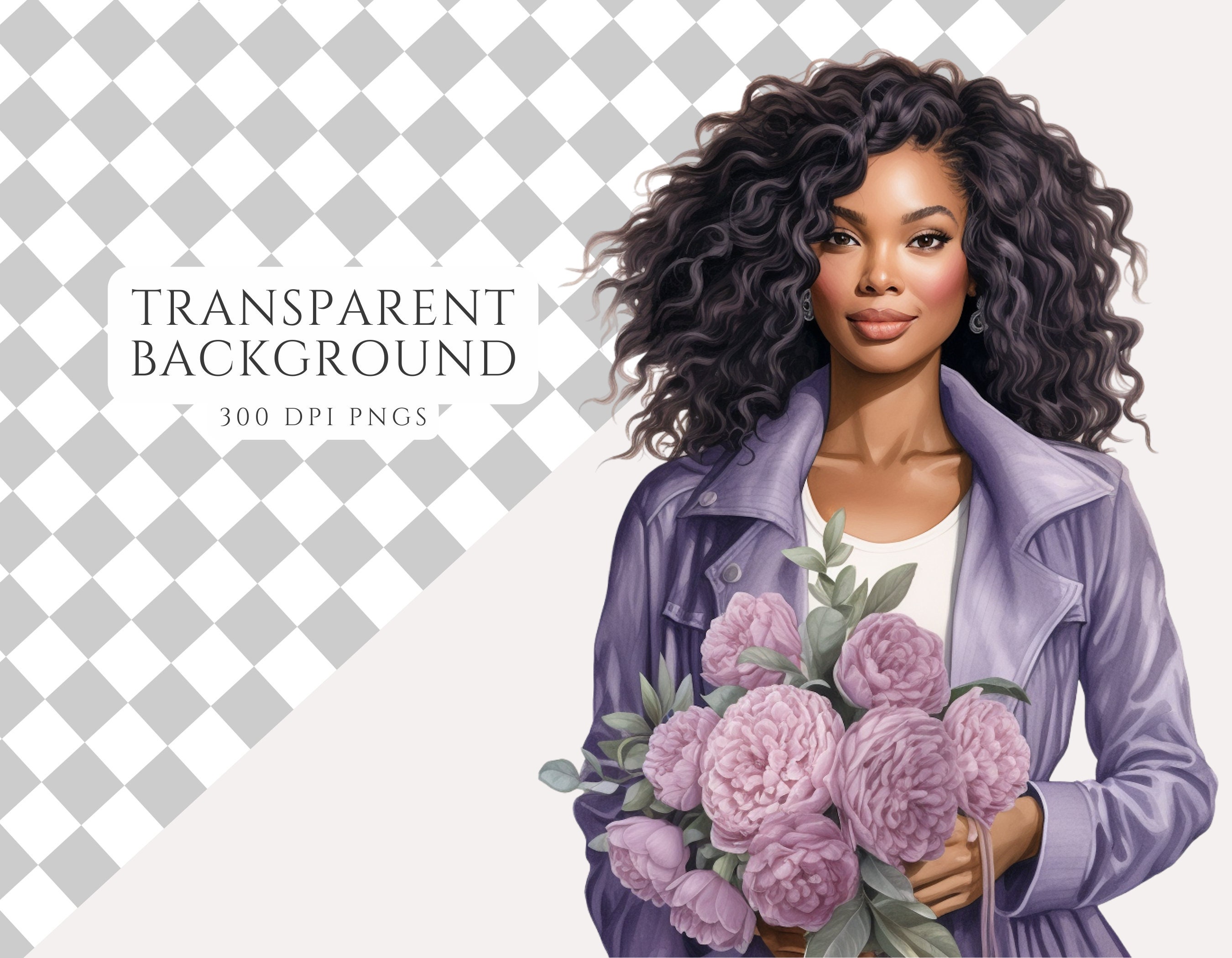 Dreamy Lavender Clipart Bundle, Watercolor PNGS, Romantic Cottagecore ...