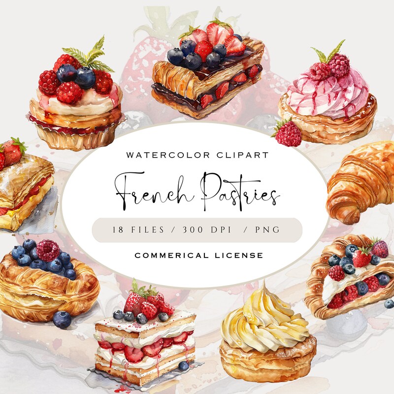Pastry Watercolor - Etsy