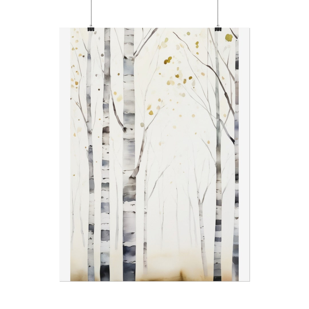 Birch Tree Print, Birch Poster, Tree Print - Etsy