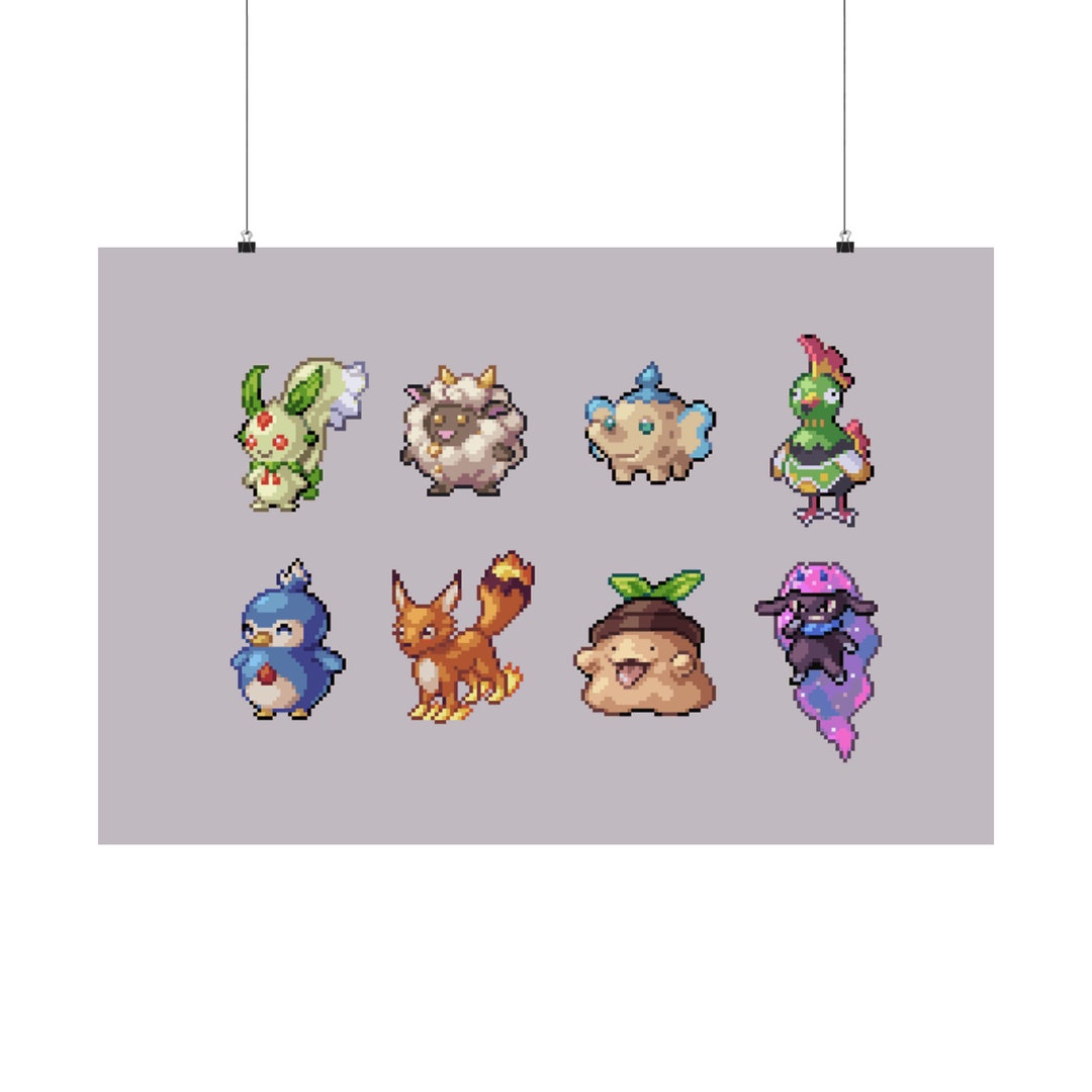 Modern Palworld 2D Poster Pixel Art - Etsy
