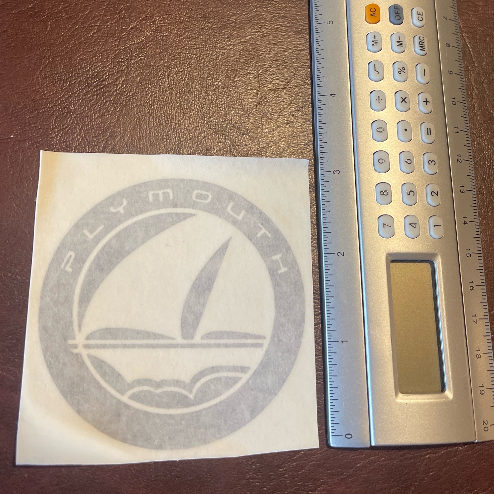 Plymouth Sailboat Vinyl Car PERMANENT Sticker Black White 3 Inch Car ...