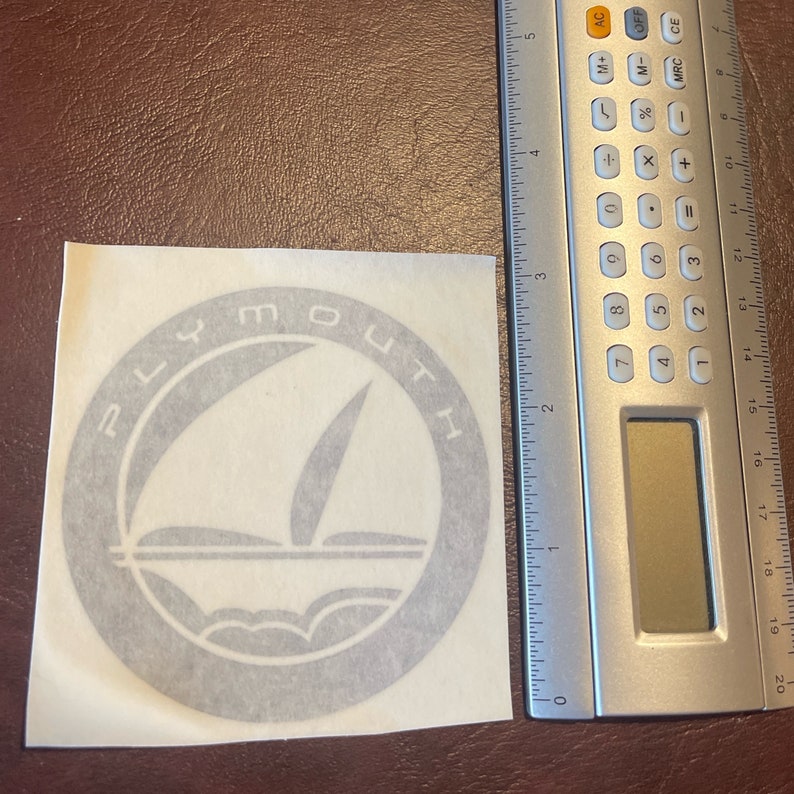 Plymouth Sailboat Vinyl Car PERMANENT Sticker Black White 3 Inch Car ...