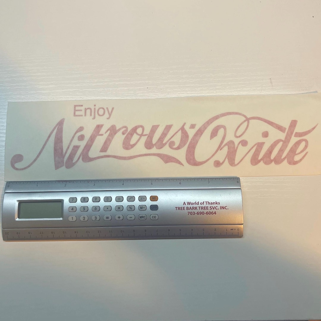 NOS Decal Sticker Enjoy Nitrous Oxide Racing Decal Coca Cola Style ...