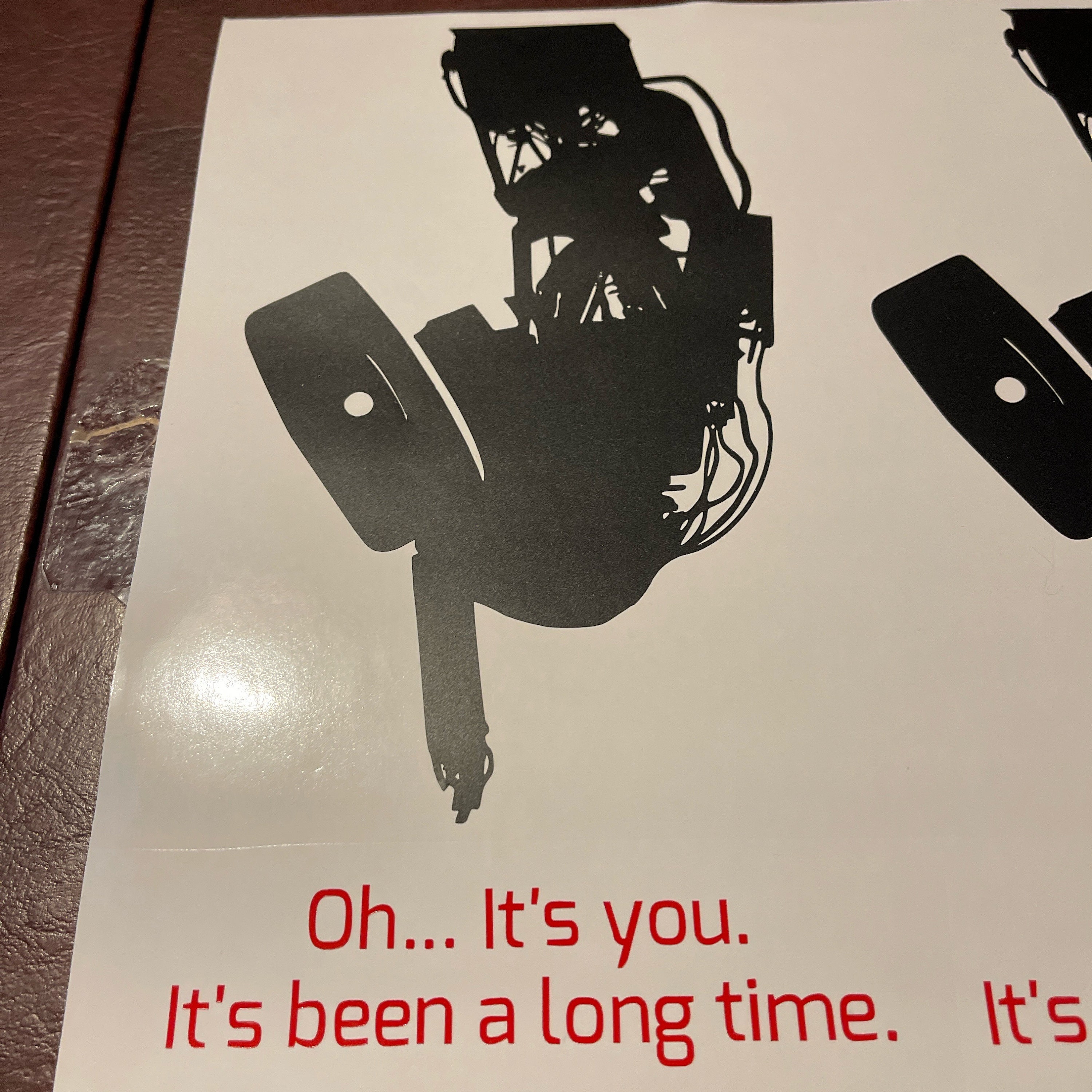 Portal 2 Inspired Damaged Glados Silhouette 'oh Its You.' Quote 9.5 ...